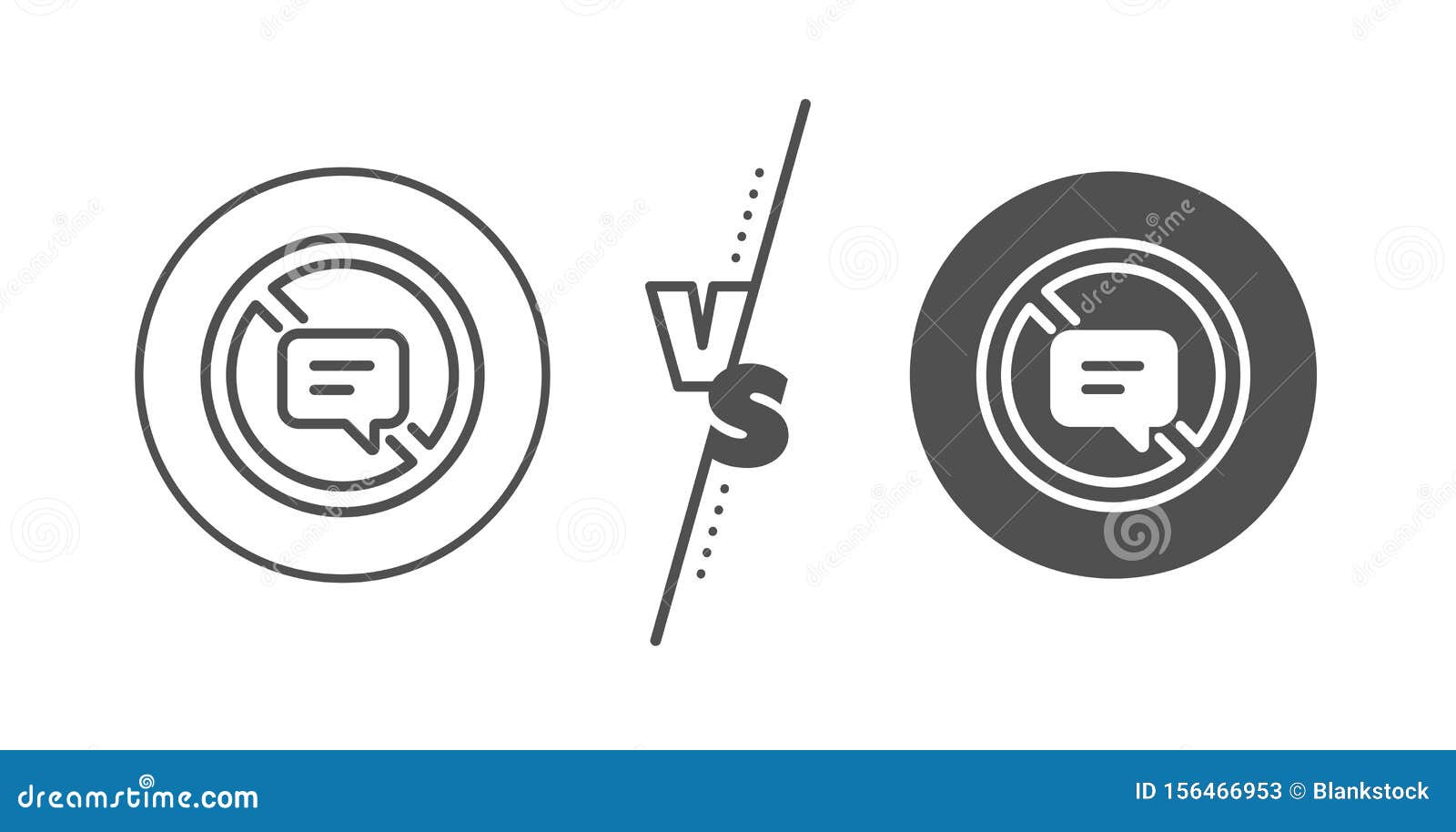 Stop Talking Line Icon. Chat Message or SMS. Vector Stock Vector ...