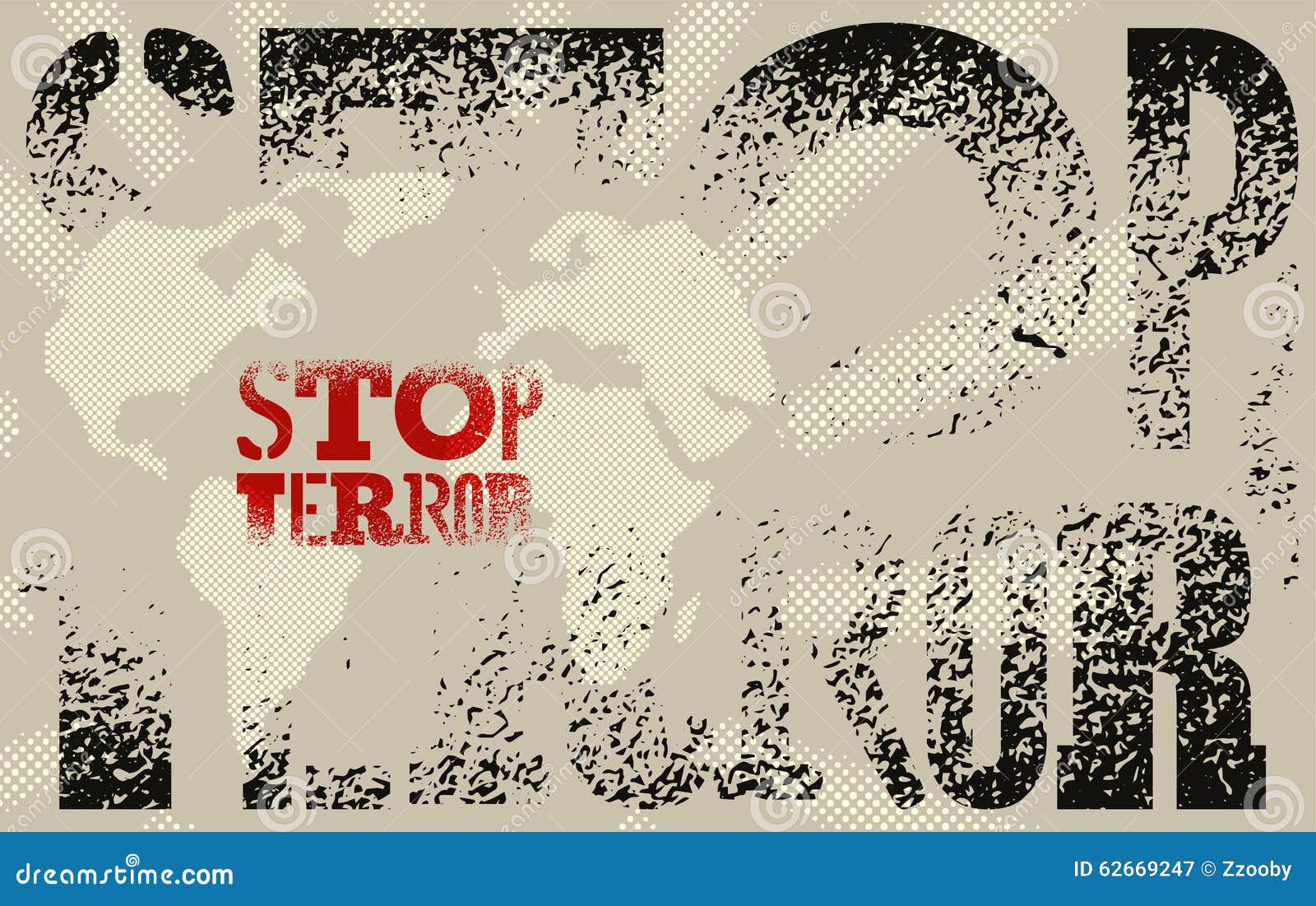 Stop Terror. Typographic Grunge Protest Poster. Vector Illustration ...