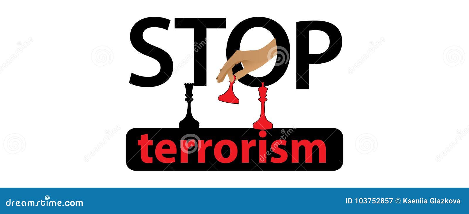 STOP TERRORISM CONCEPT. Letters Stock Illustration - Illustration of ...