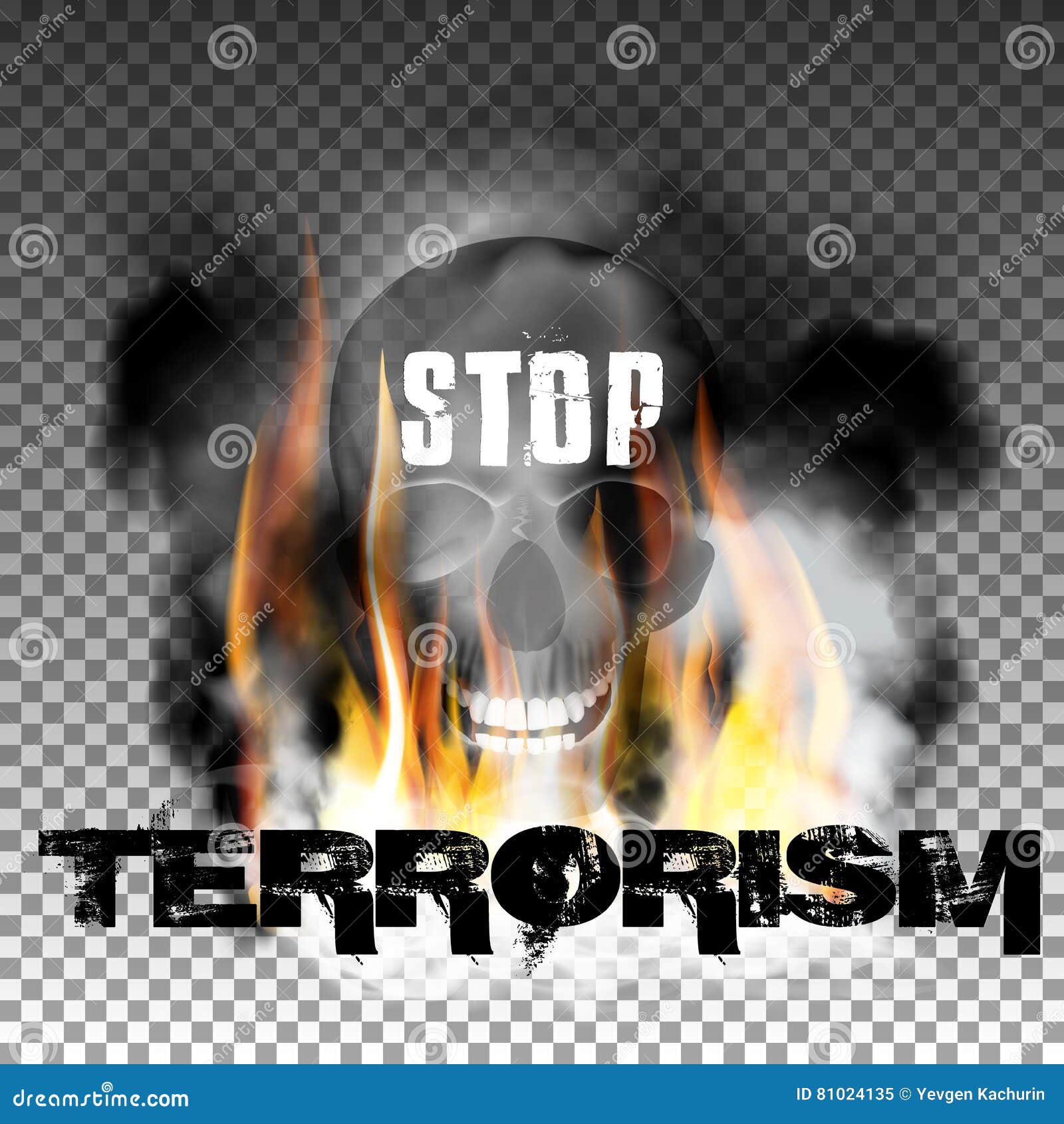 The Inscription Terrorism On A Black Background. The Concept Of Stop ...