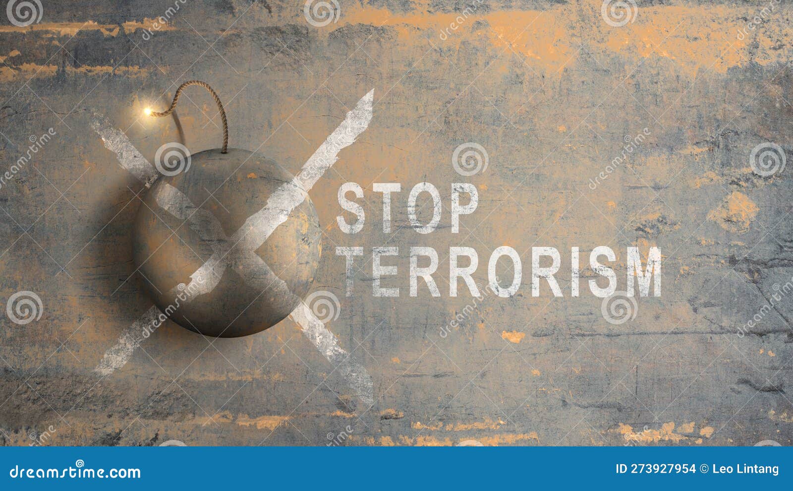 Stop terrorism sign stock illustration. Illustration of conflict ...