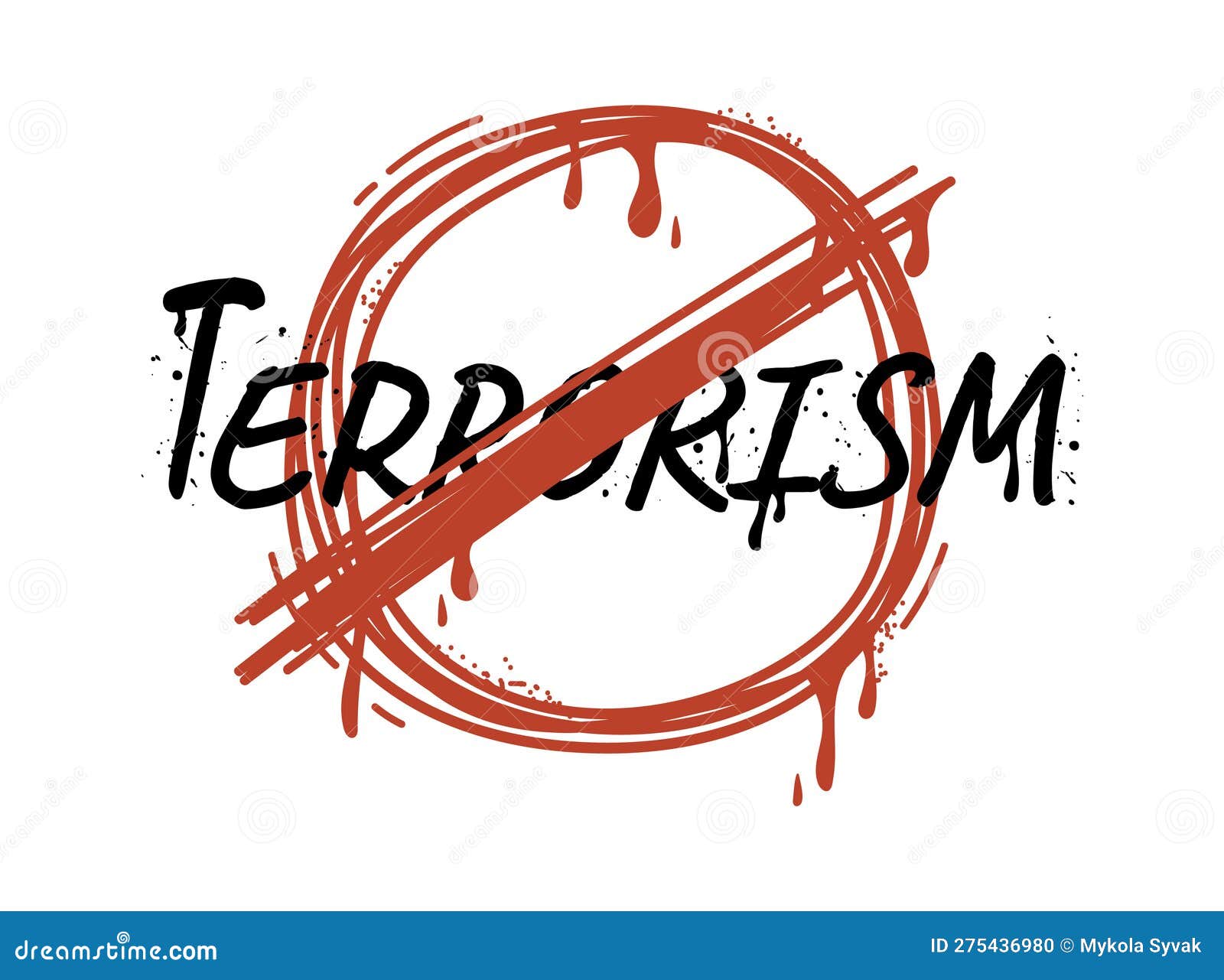 Stop Terrorism Street Art stock vector. Illustration of transport ...