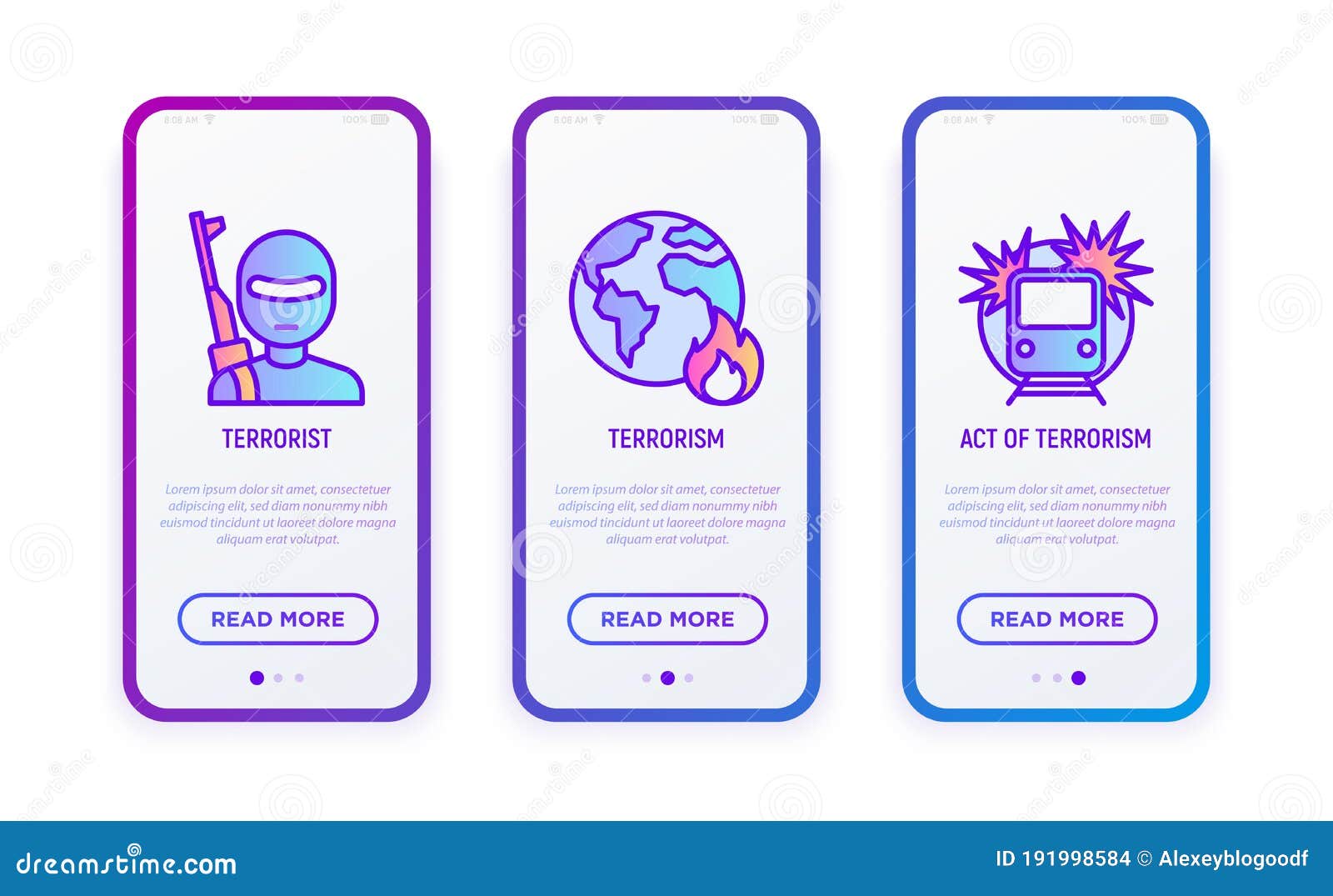 Icons Set Terrorist Vector Black Colour Design. | CartoonDealer.com ...