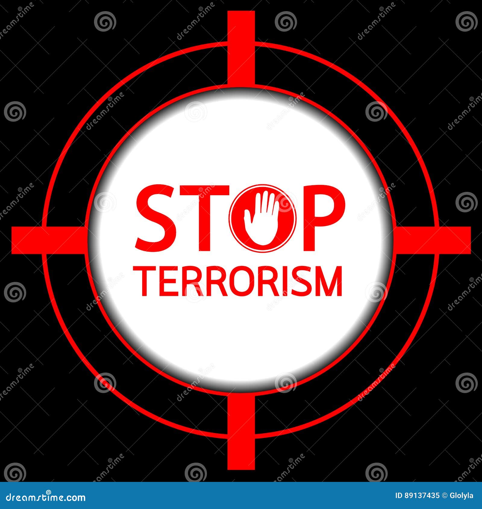 Stop terrorism. stock vector. Illustration of social - 89137435