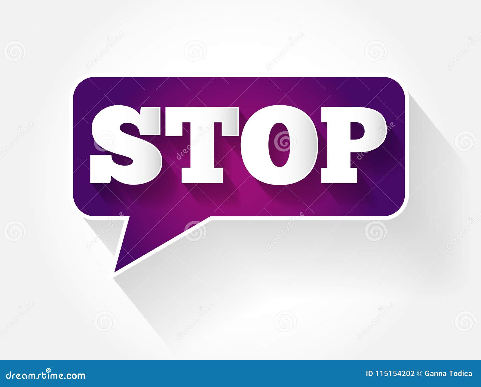 STOP text message bubble stock illustration. Illustration of marker ...