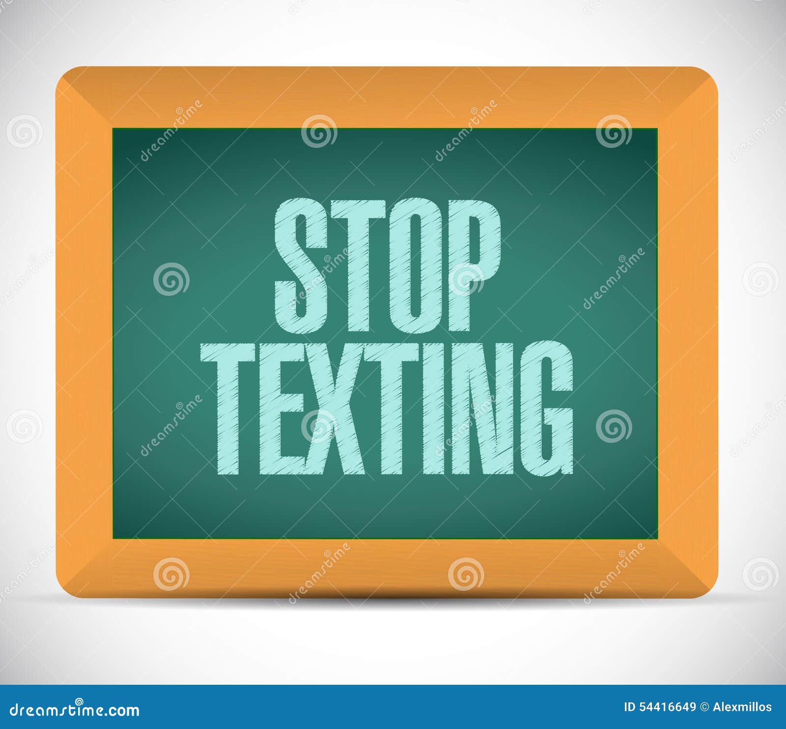 Stop Texting Board Sign Concept Illustration Stock Illustration ...