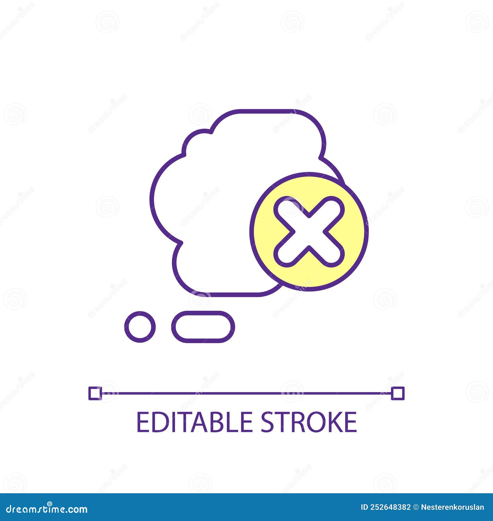 Stop Thinking RGB Color Icon Stock Vector - Illustration of avoid ...