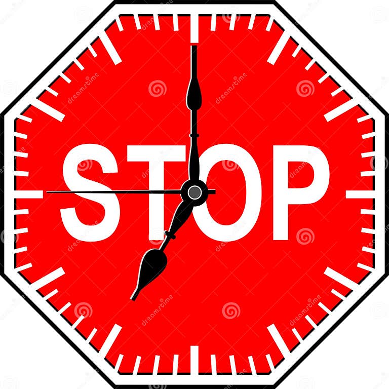 Stop time stock vector. Illustration of paused, analog - 21878971