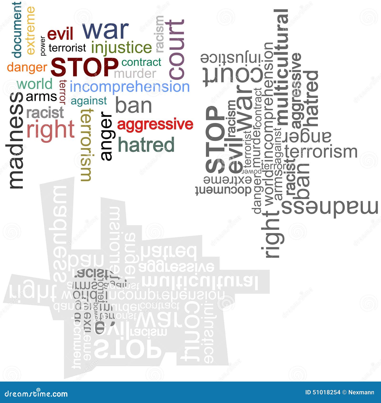 Stop to evil stock vector. Illustration of graphic, court - 51018254