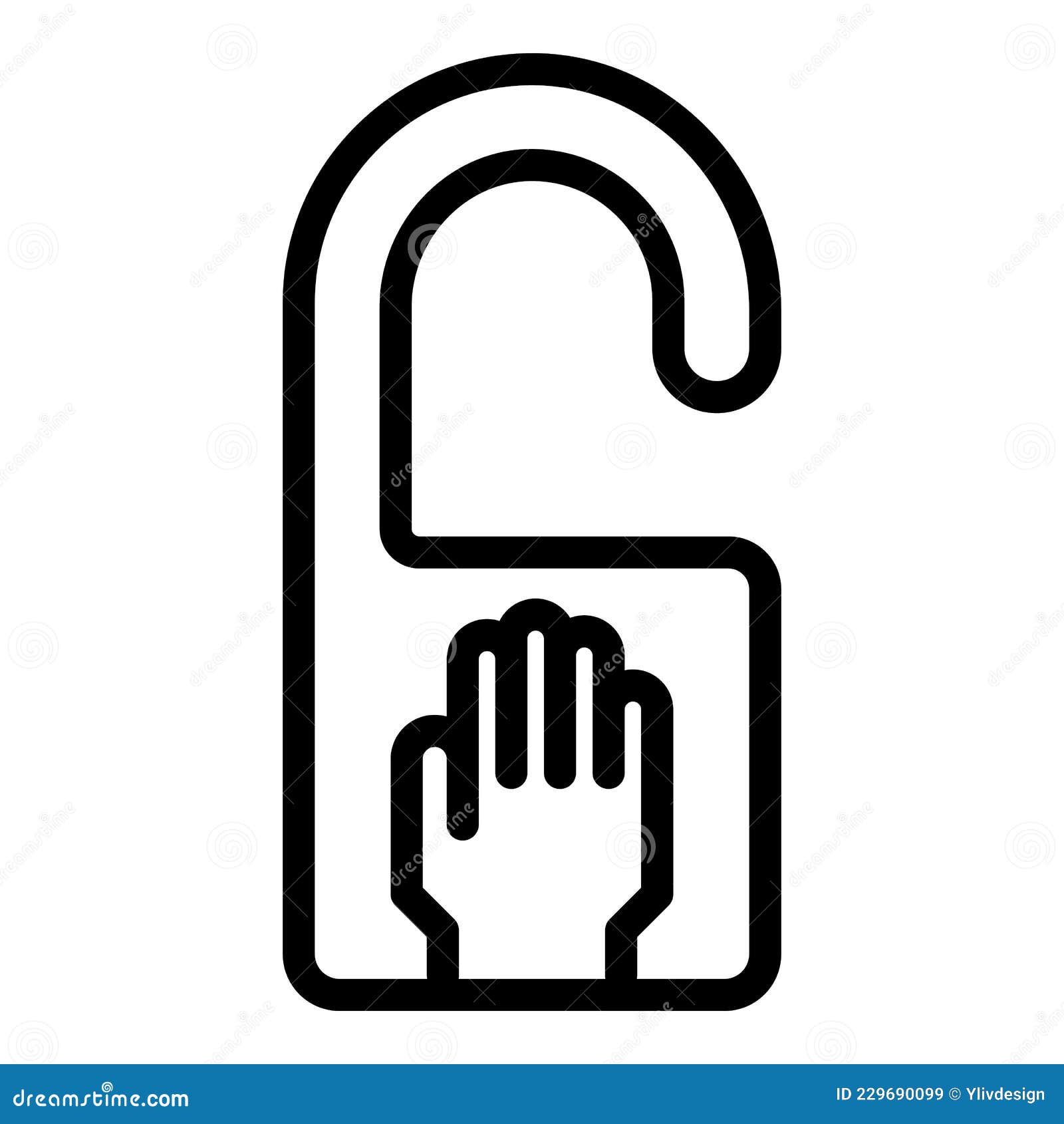 Stop Touch Icon Outline Vector. Hand Warning Stock Vector ...