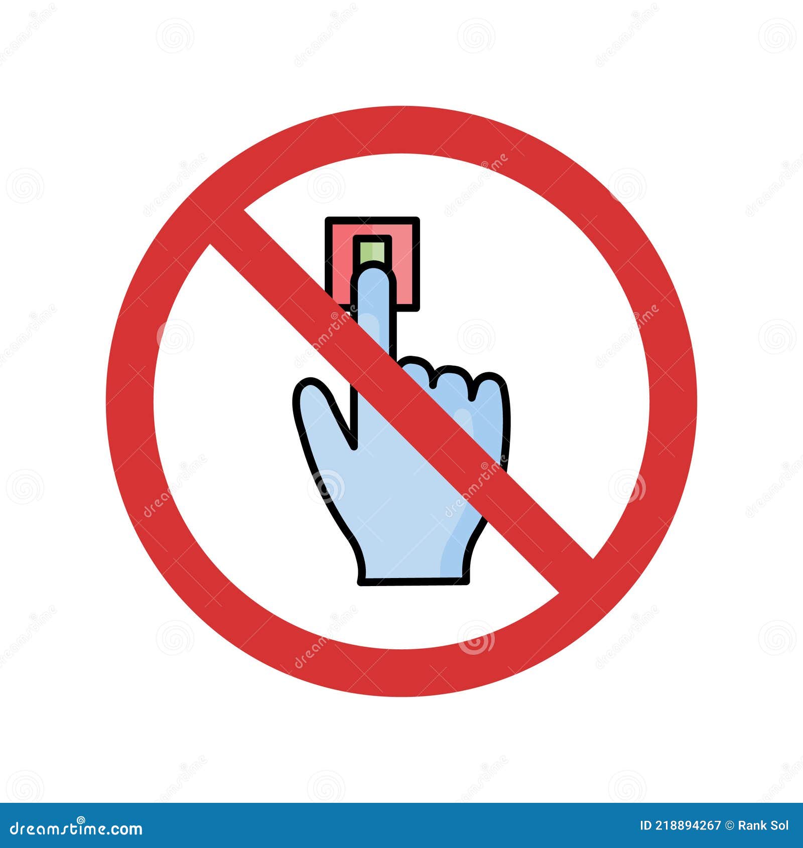 Stop Touch Isolated Vector Icon Which Can Easily Modify or Edit Stock ...