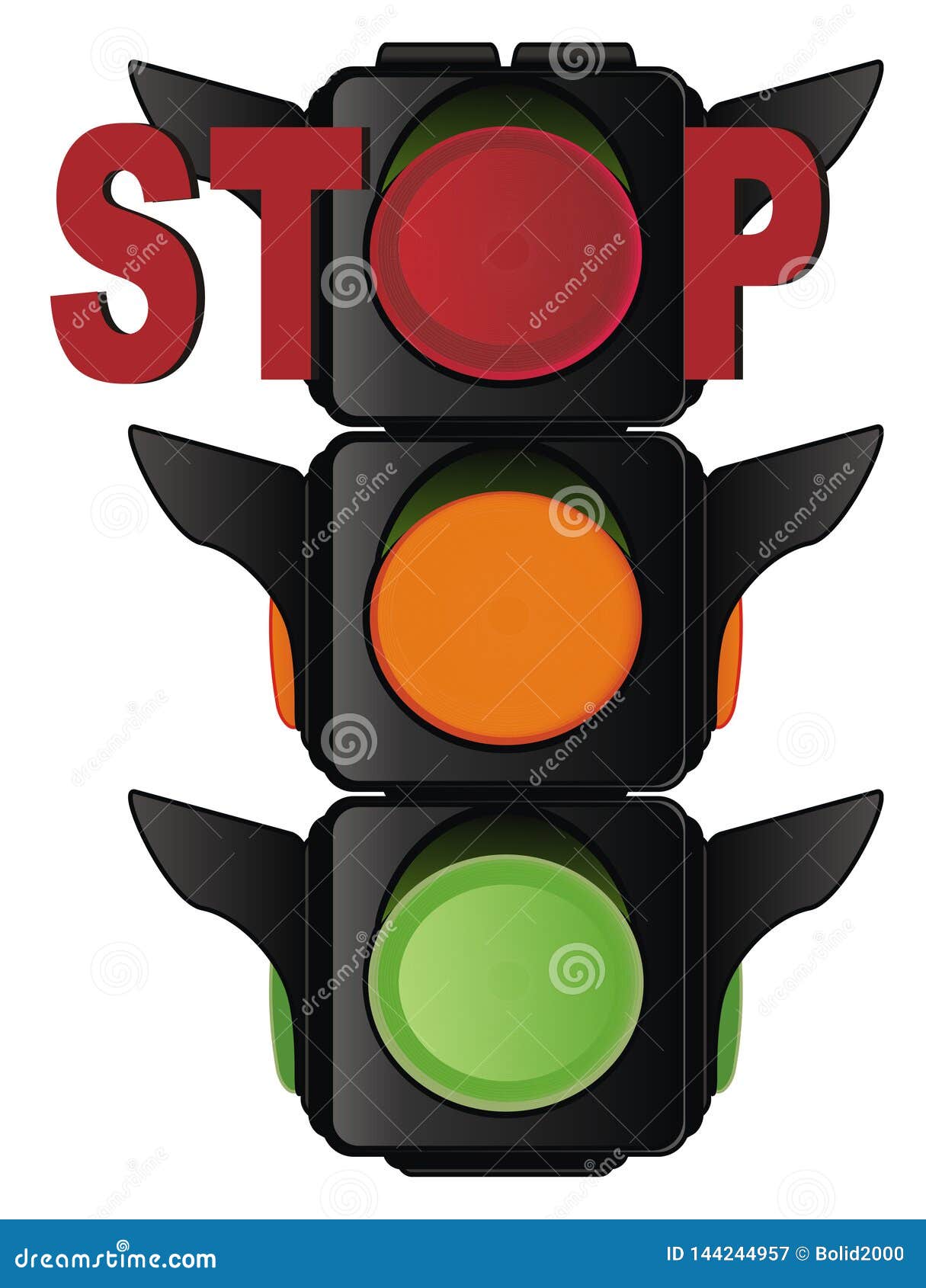 Stop on traffic light stock illustration. Illustration of cartoon ...