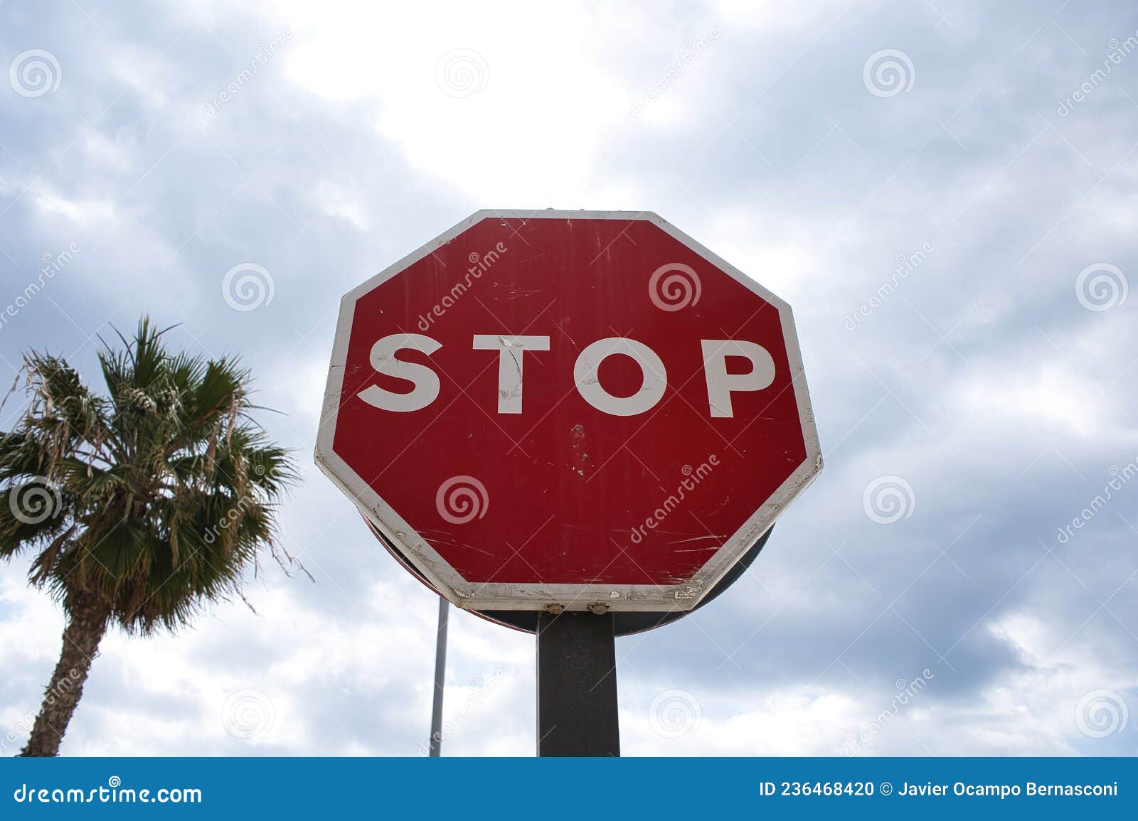 Stop Traffic Sign with Clouds Stock Photo - Image of sign, post: 236468420