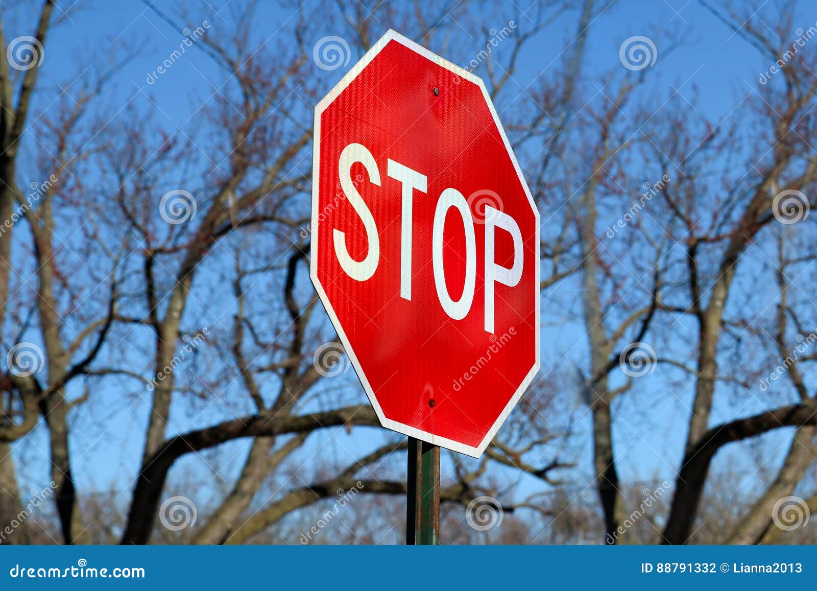 Stop Traffic Sign on Country Road Stock Photo - Image of object, single ...