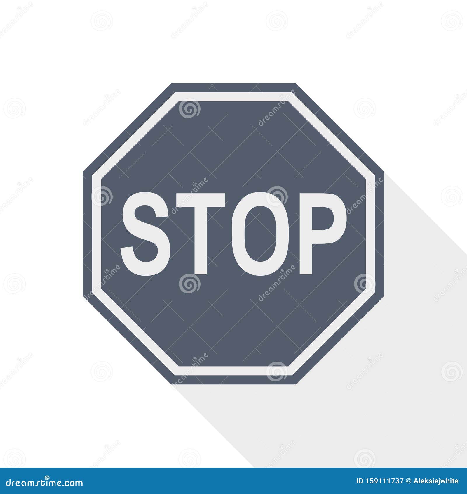 Stop Traffic Sign, Flat Design Vector Illustration for Apps and ...