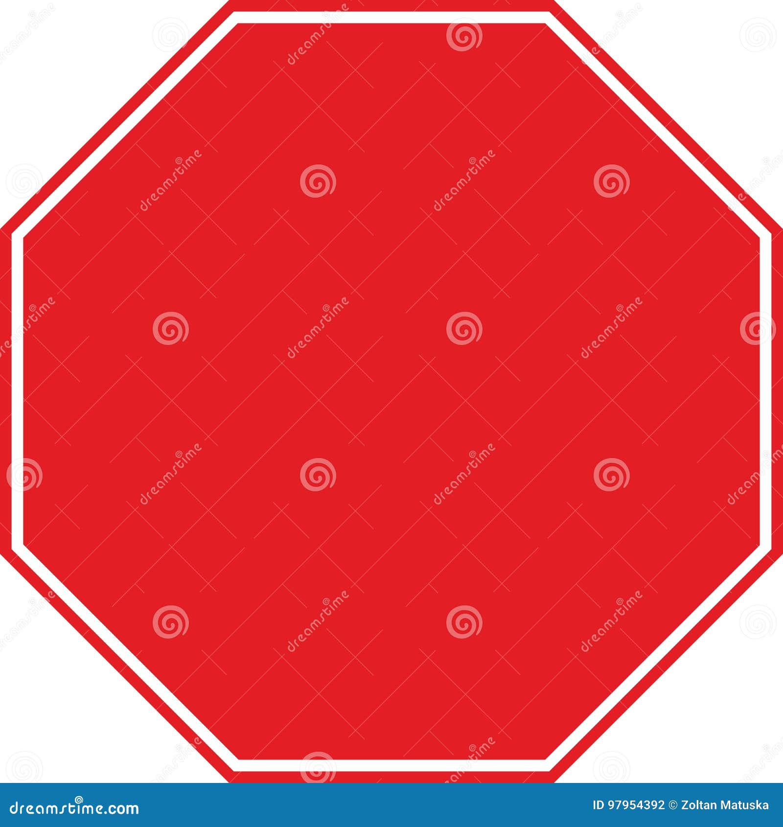 Stop Traffic Sign Symbol No Letters Stock Illustration - Illustration ...