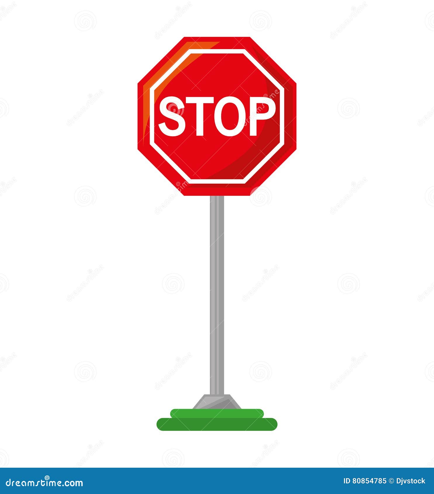 Stop Traffic Signal Isolated Icon Stock Vector - Illustration of ...