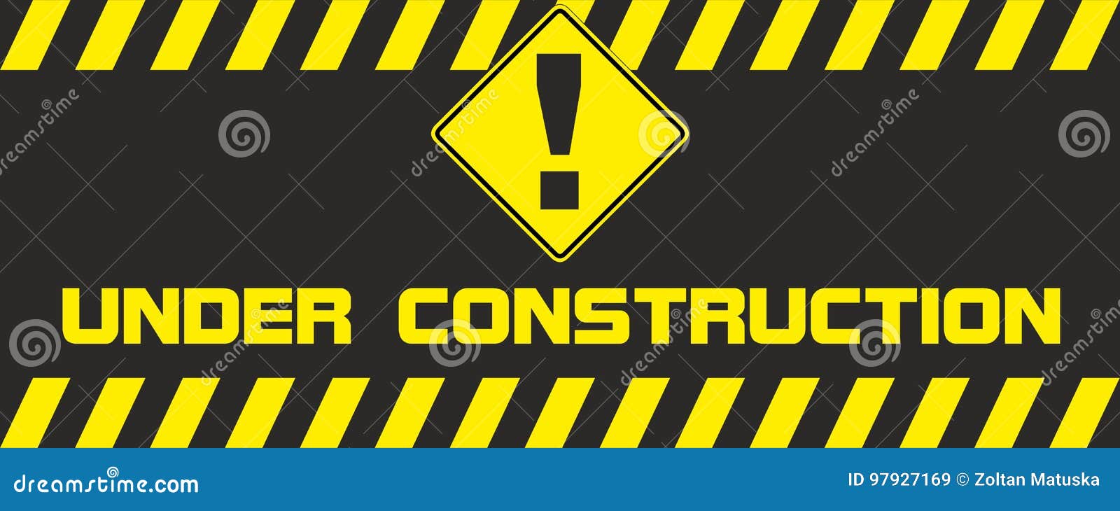 Stop Trafic Sign Under Construction Stock Illustration - Illustration ...