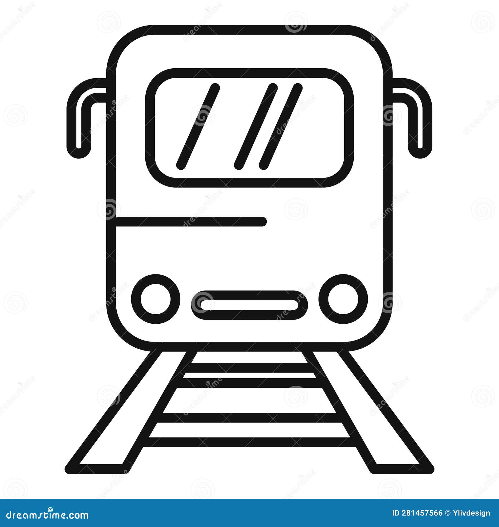 Stop Train Icon Outline Vector. Metro Block Stock Vector - Illustration ...