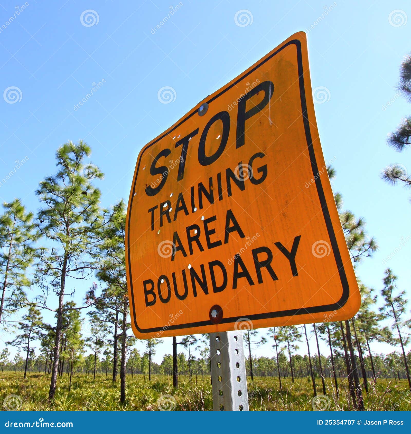 Stop Training Area Boundary Sign Stock Image - Image of military, sign ...