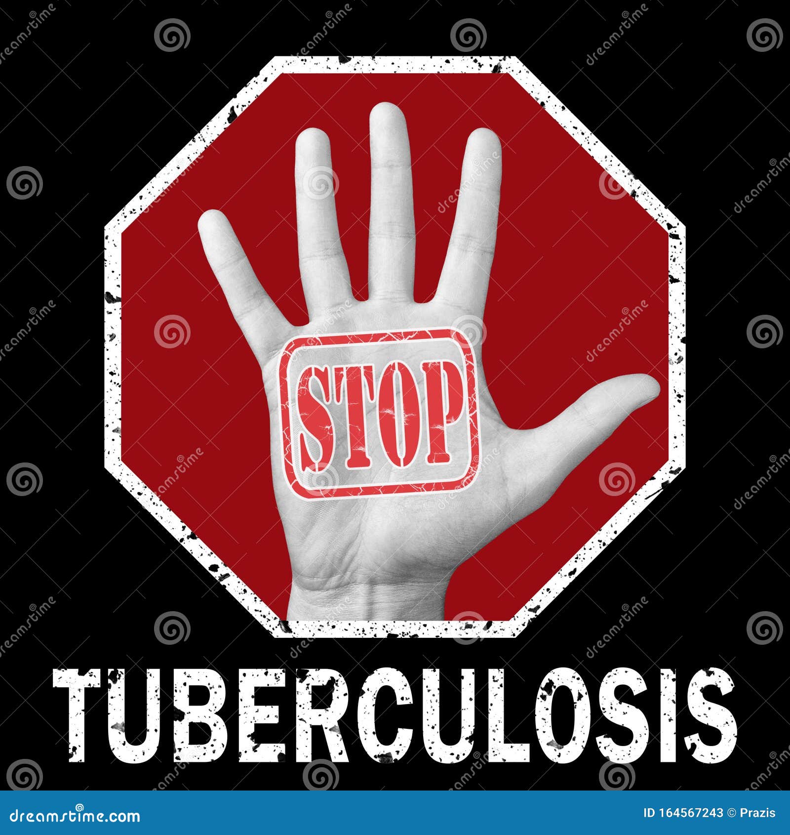 Stop Tuberculosis Conceptual Illustration. Global Social Problem Stock ...