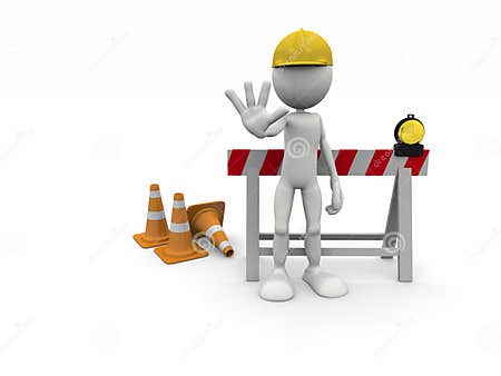 STOP! Under Construction stock illustration. Illustration of sign - 8086623
