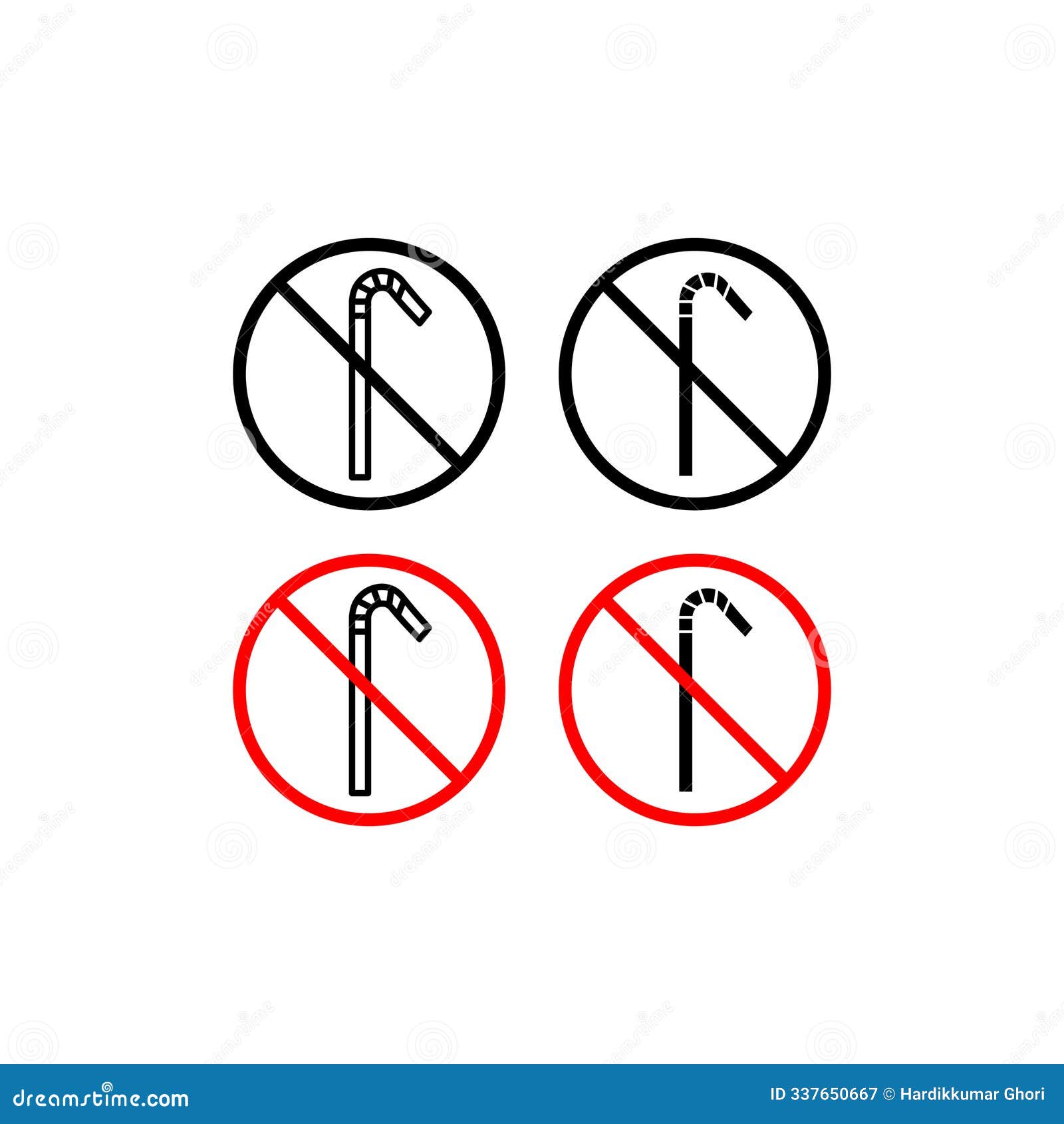 Stop Using the Plastic Straw Icon Set. Ban Plastic Straw and Save ...