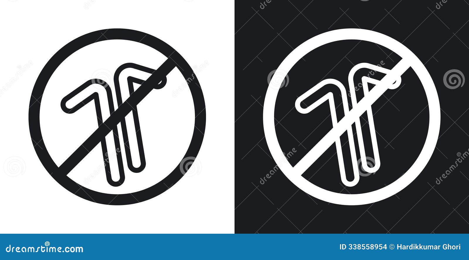 Stop Using the Plastic Straw Icon Set. Ban Plastic Straw and Save ...