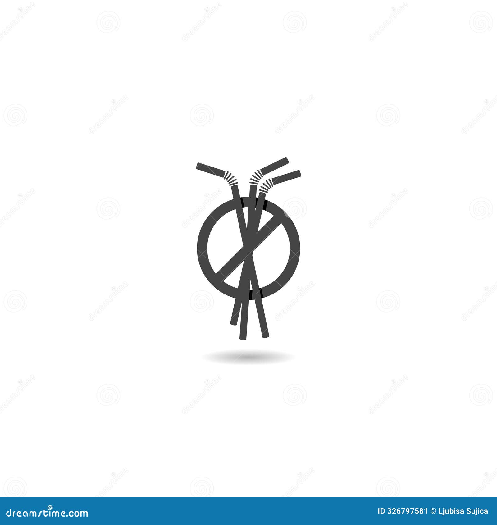 Stop Using Plastic Straws Sign with Shadow Stock Illustration ...