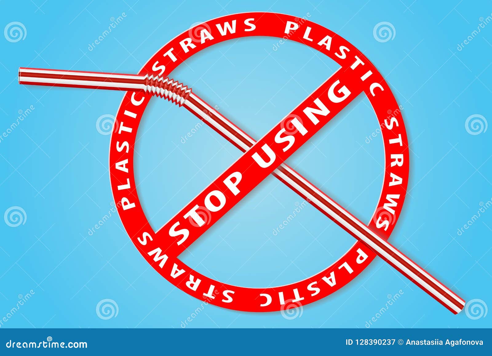 Stop Using Plastic Straws Sign Stock Vector - Illustration of stop ...