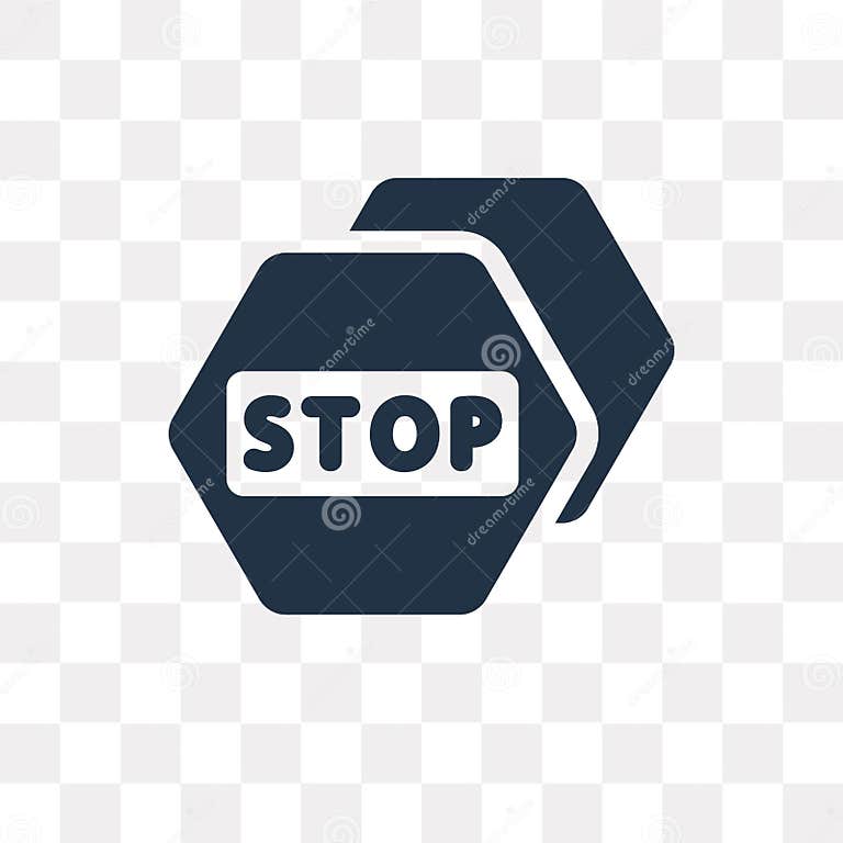 Stop Vector Icon Isolated on Transparent Background, Stop Trans Stock ...