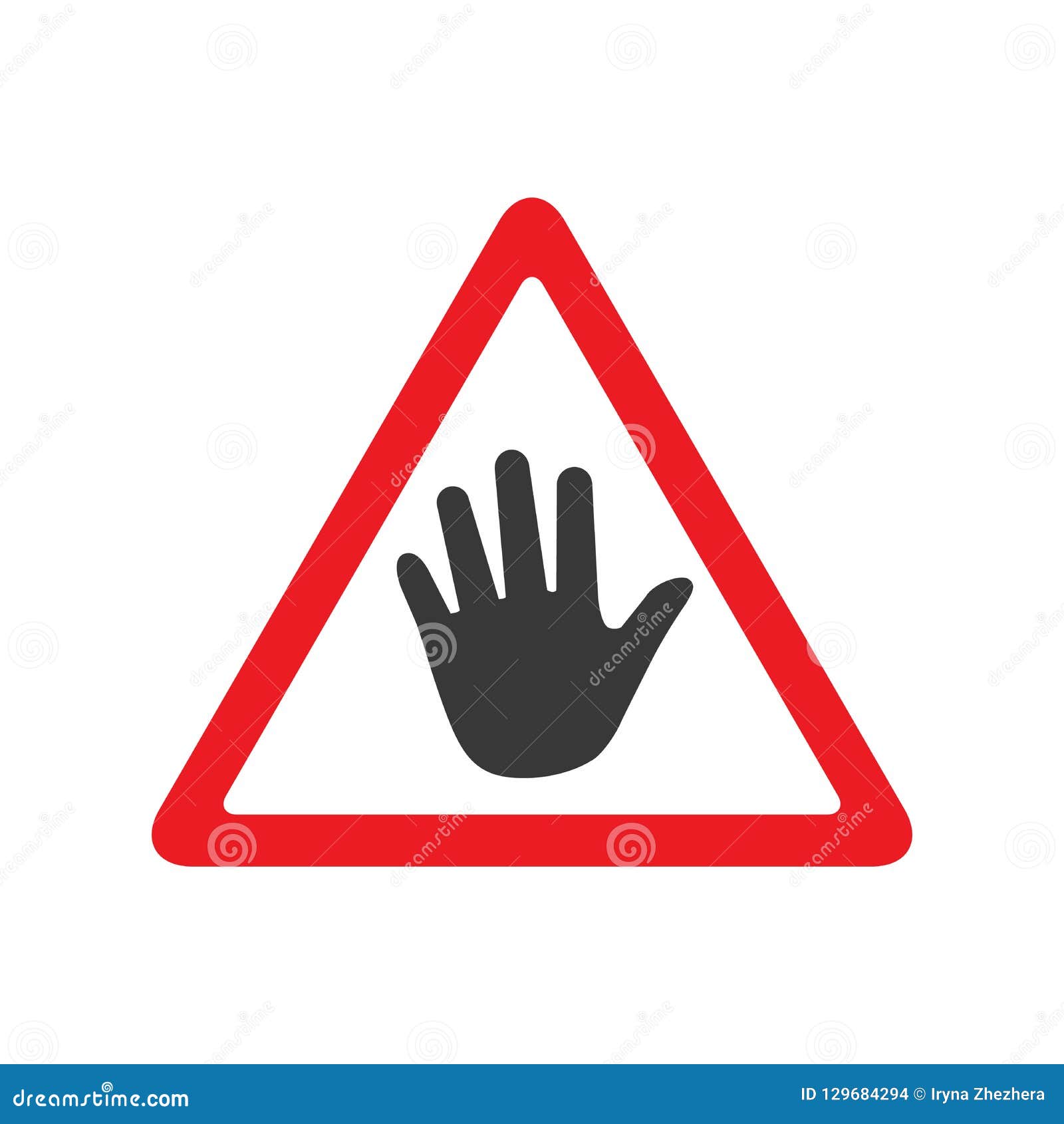 Don`t Touch! Illustration Of Hands And Prohibition Sign As Important ...