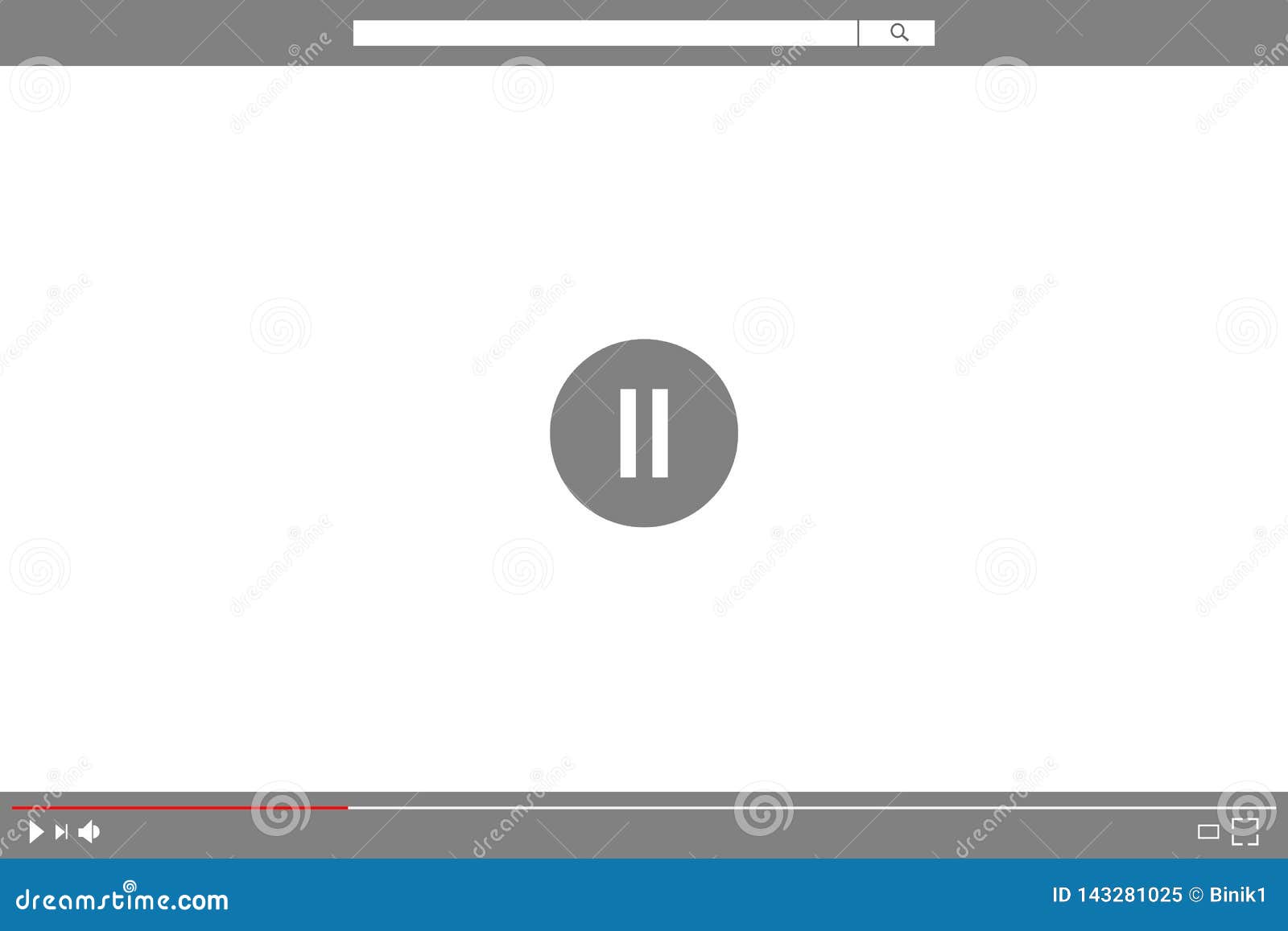 Stop Play Video Sign Vector Stock Vector - Illustration of minimalistic ...