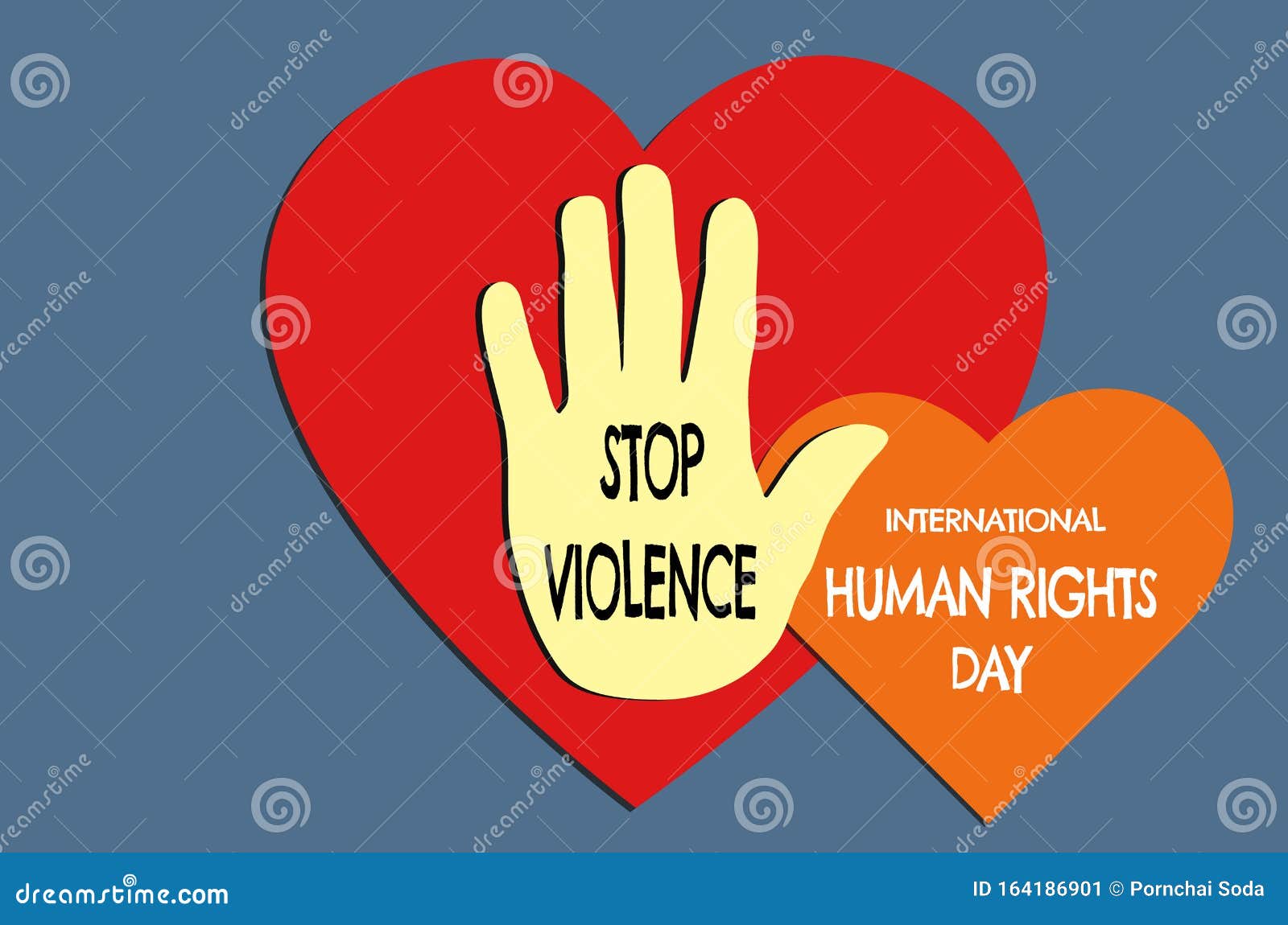 Stop Violence International Human Rights Day Campaign Stock Vector ...