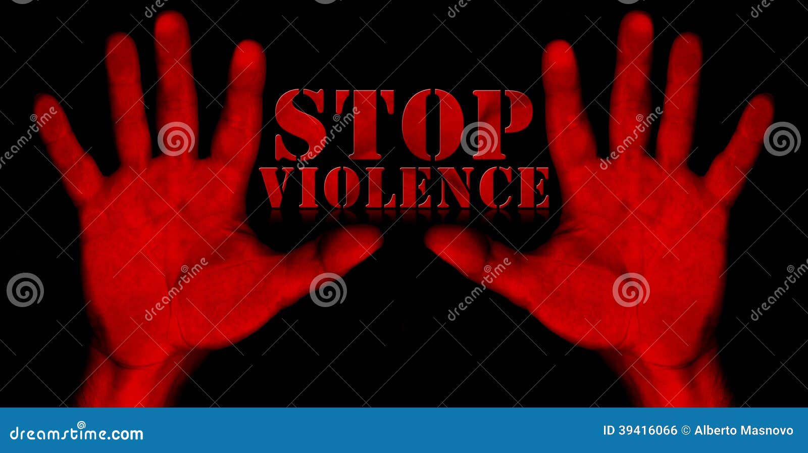 Stop Violence - Red Hands stock photo. Image of killing - 39416066