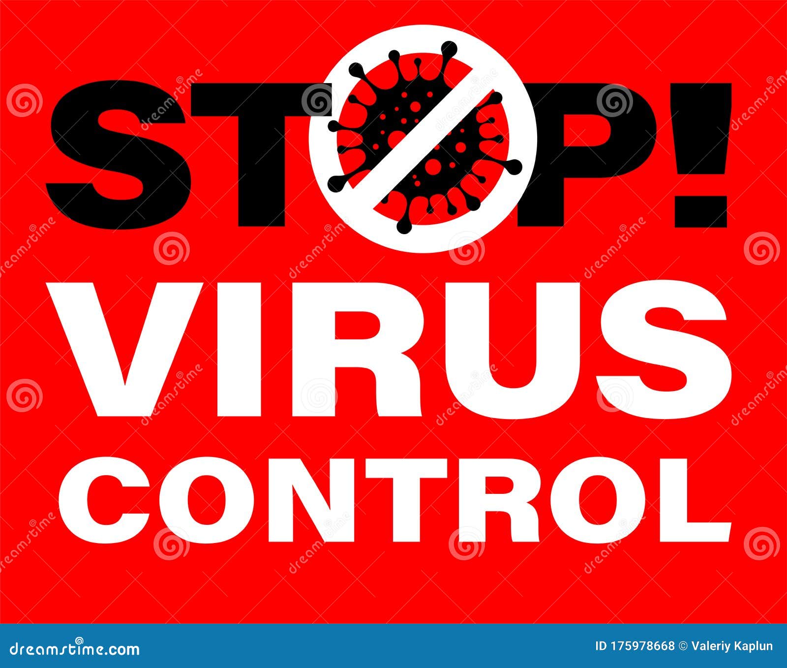 Stop Virus Control Warning Sign. 2019-nCoV Stock Illustration ...