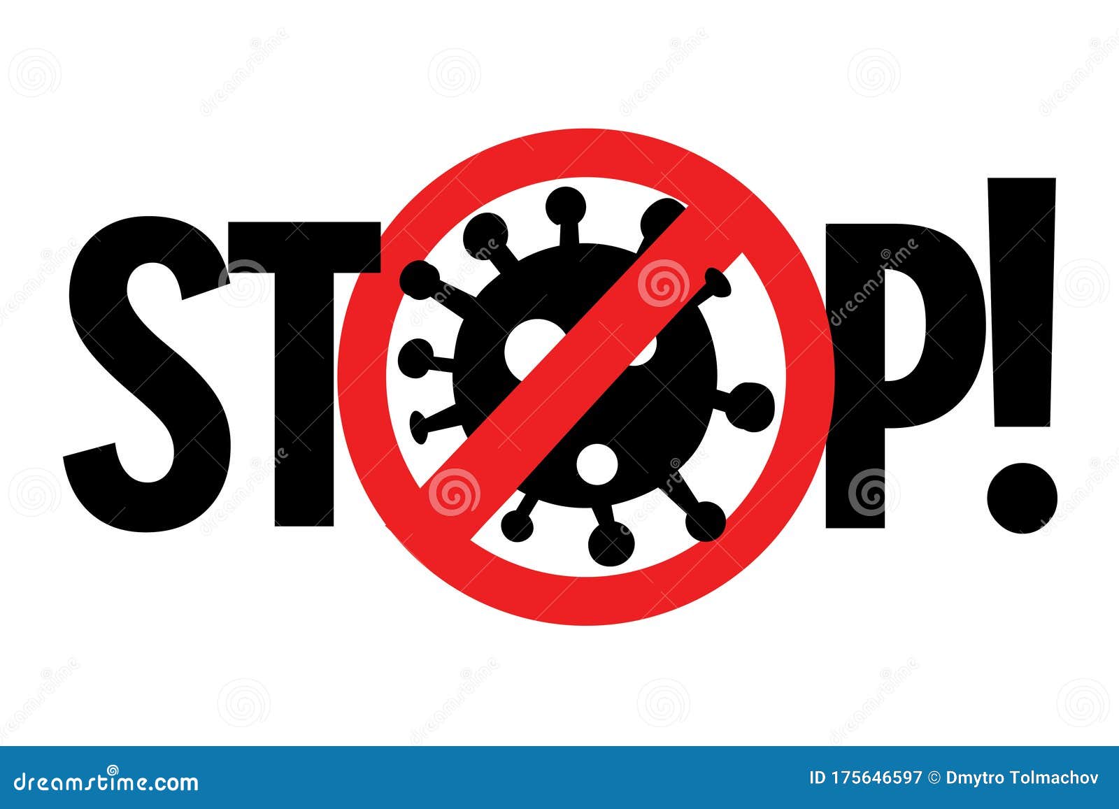 Stop Virus Outbreak Vector Sign Banner Stock Illustration ...