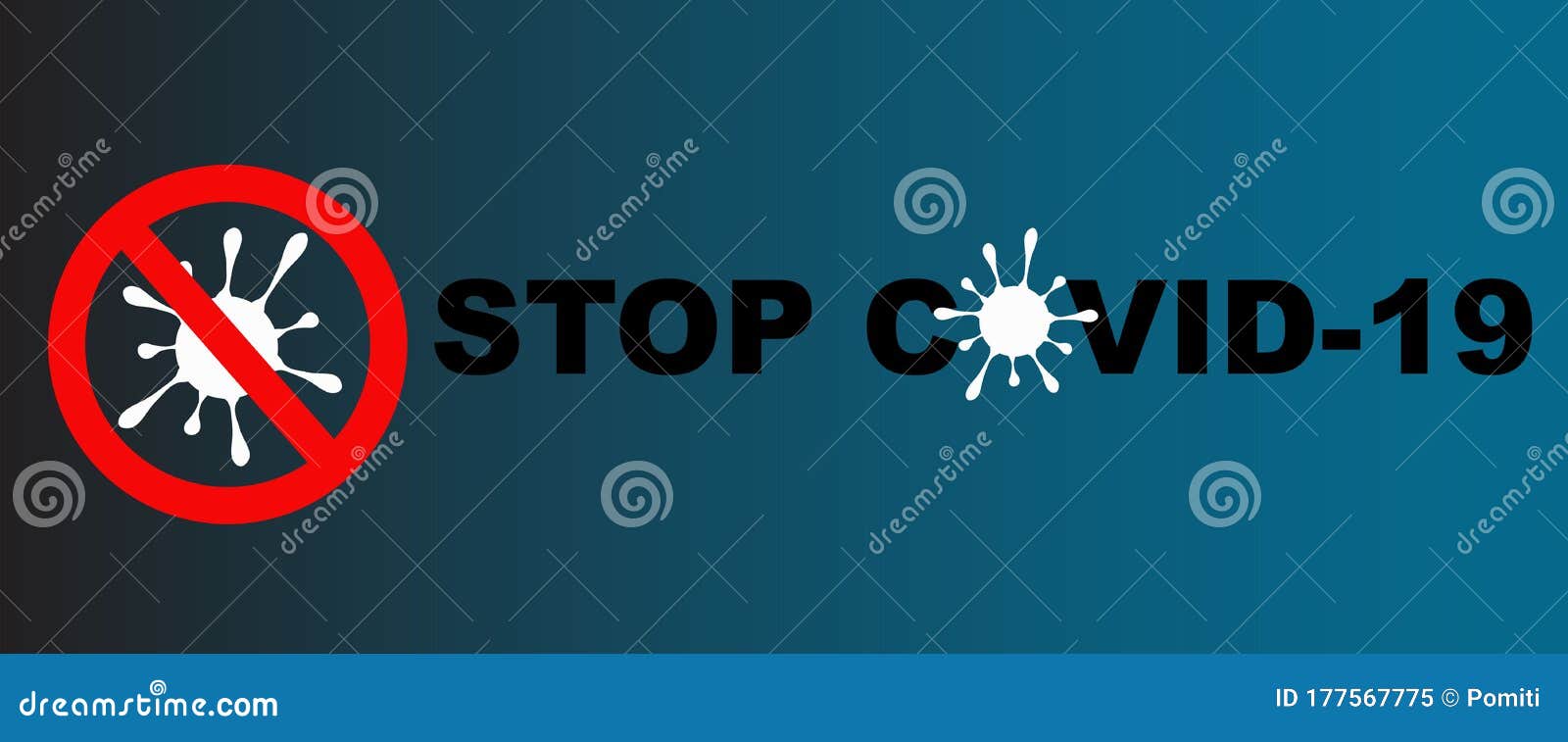 Stop Viruses Sign and Message of Stop Covid-19 on Gradient Background ...