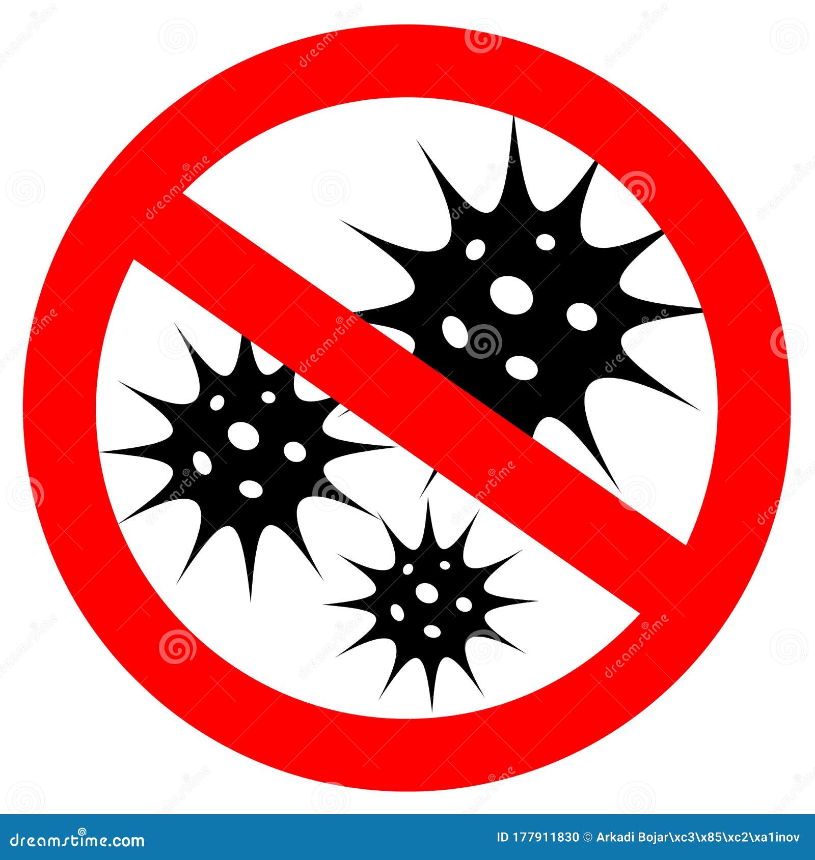 Stop virus vector sign stock vector. Illustration of coronavirus ...