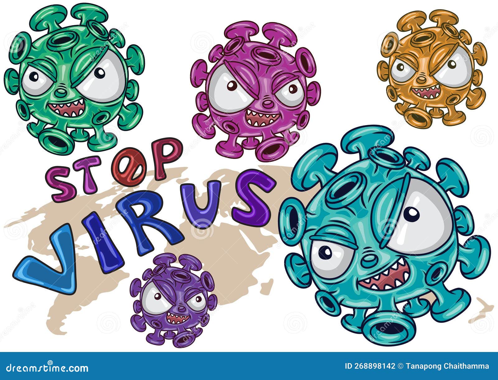 Stop Viruses from Outer Space Stock Vector - Illustration of graphic ...