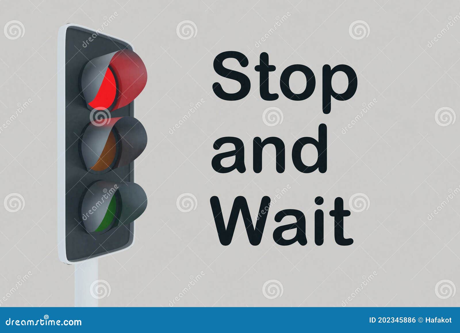 Stop and Wait concept stock illustration. Illustration of urban - 202345886