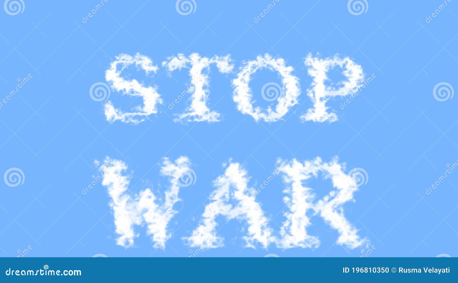 Stop War Cloud Text Effect Sky Isolated Background Stock Illustration ...