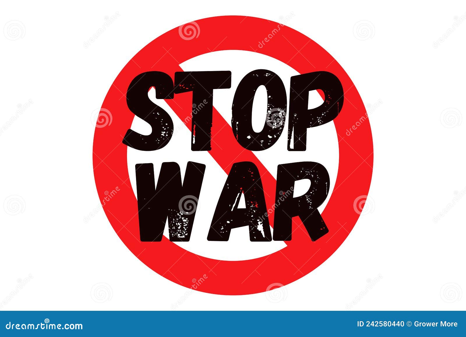 Stop War Concept With Black Font Stop Sign And White Background Stock ...