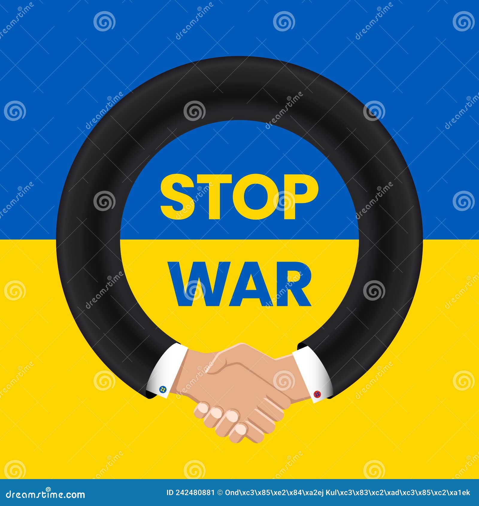 Stop War. Handshake. Peace Concept Stock Vector - Illustration of ...