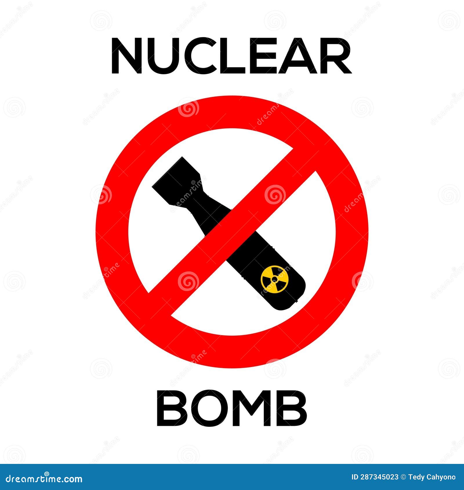 Stop War Notice with Nuclear Bomb Icon Stock Illustration ...
