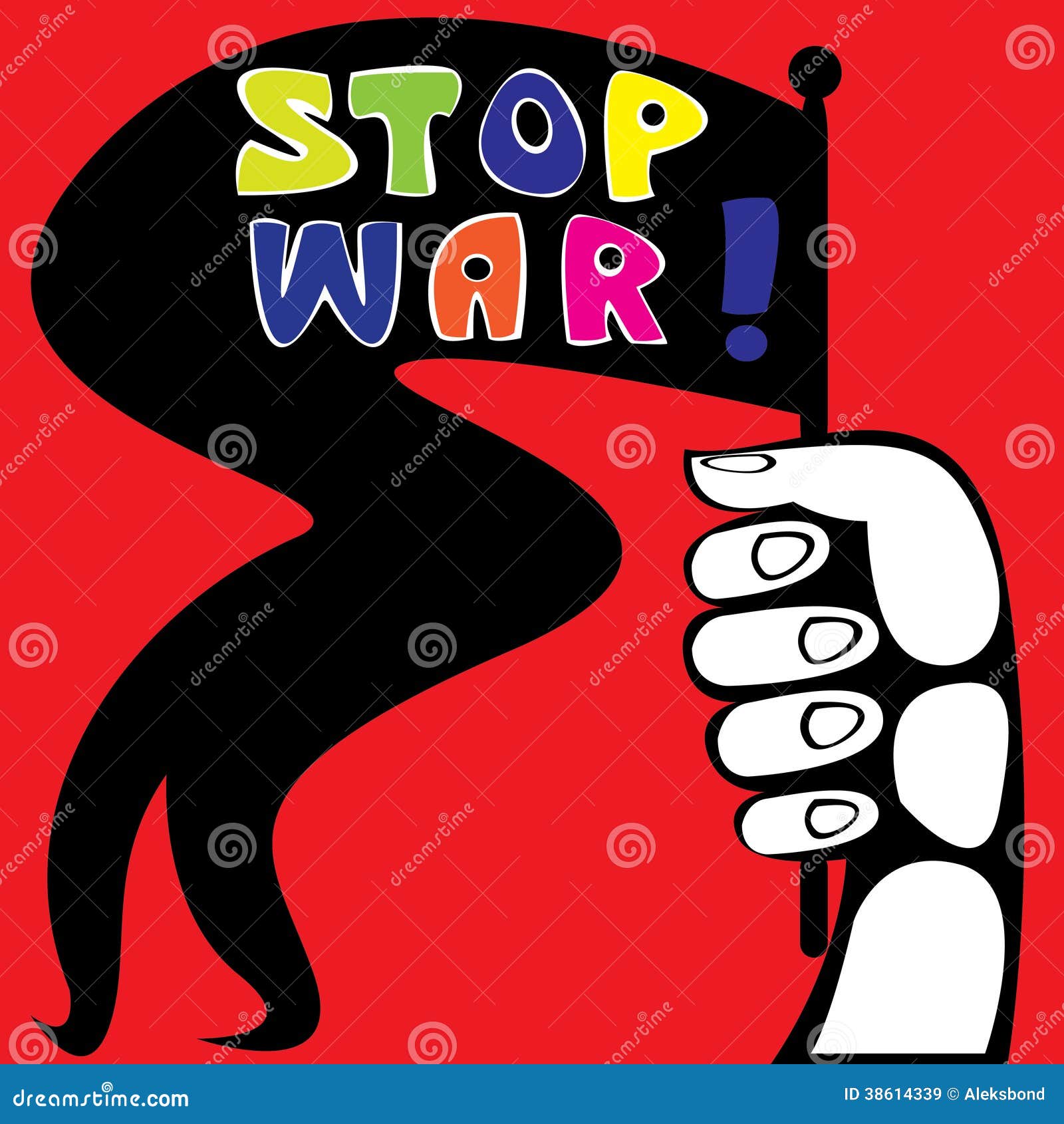 Stop war poster color stock vector. Illustration of poster - 38614339