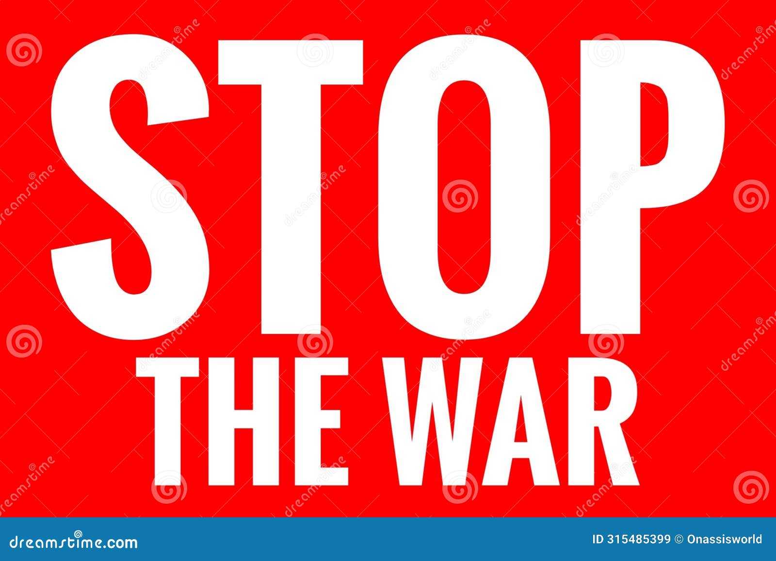 Stop War Protest Printable Banner Stock Illustration - Illustration of ...