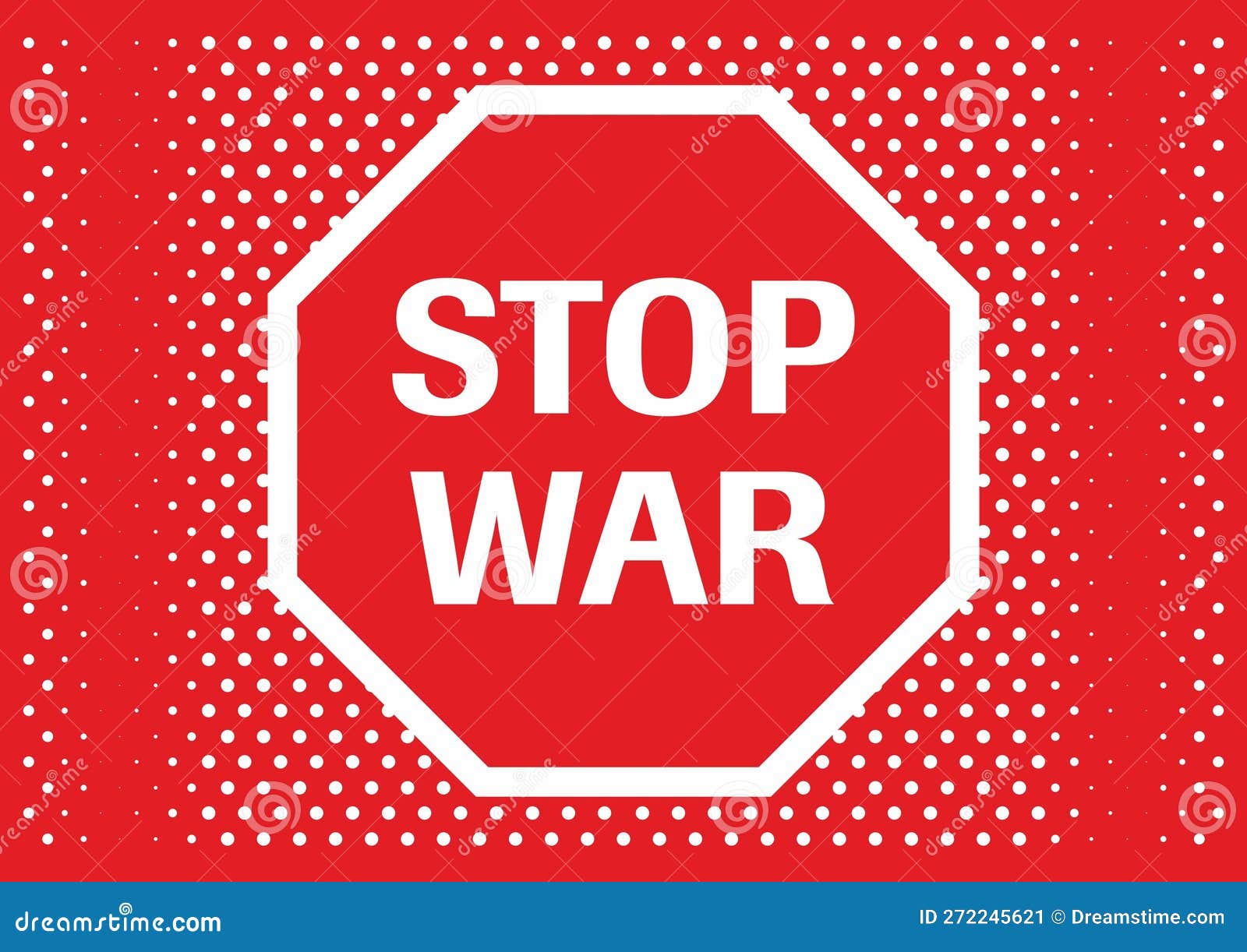 Stop War Red Vector Sign Isolated on Red. Stock Illustration ...