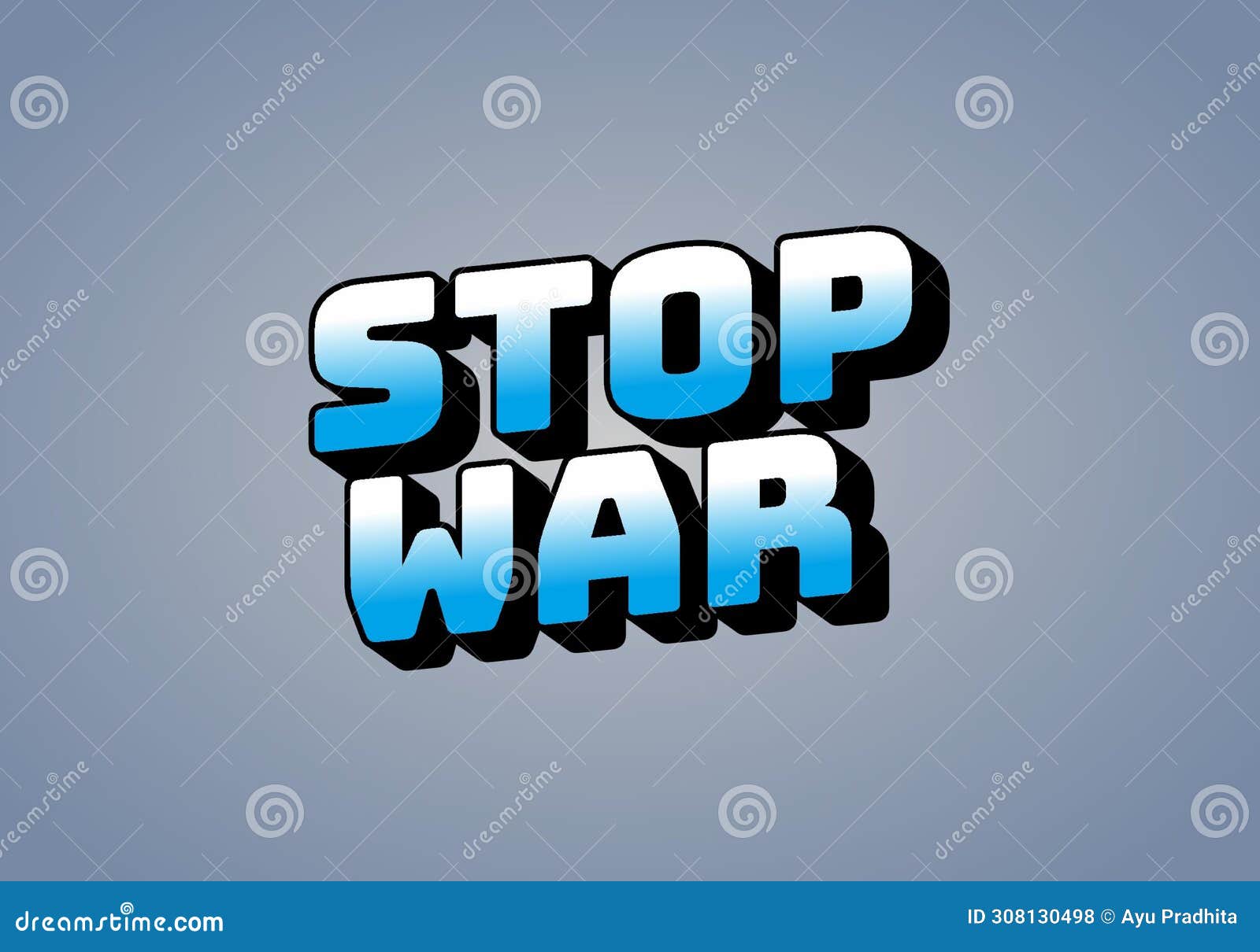 Stop War. Text Effect in 3d Look with Eye Catching Colors Stock Vector ...