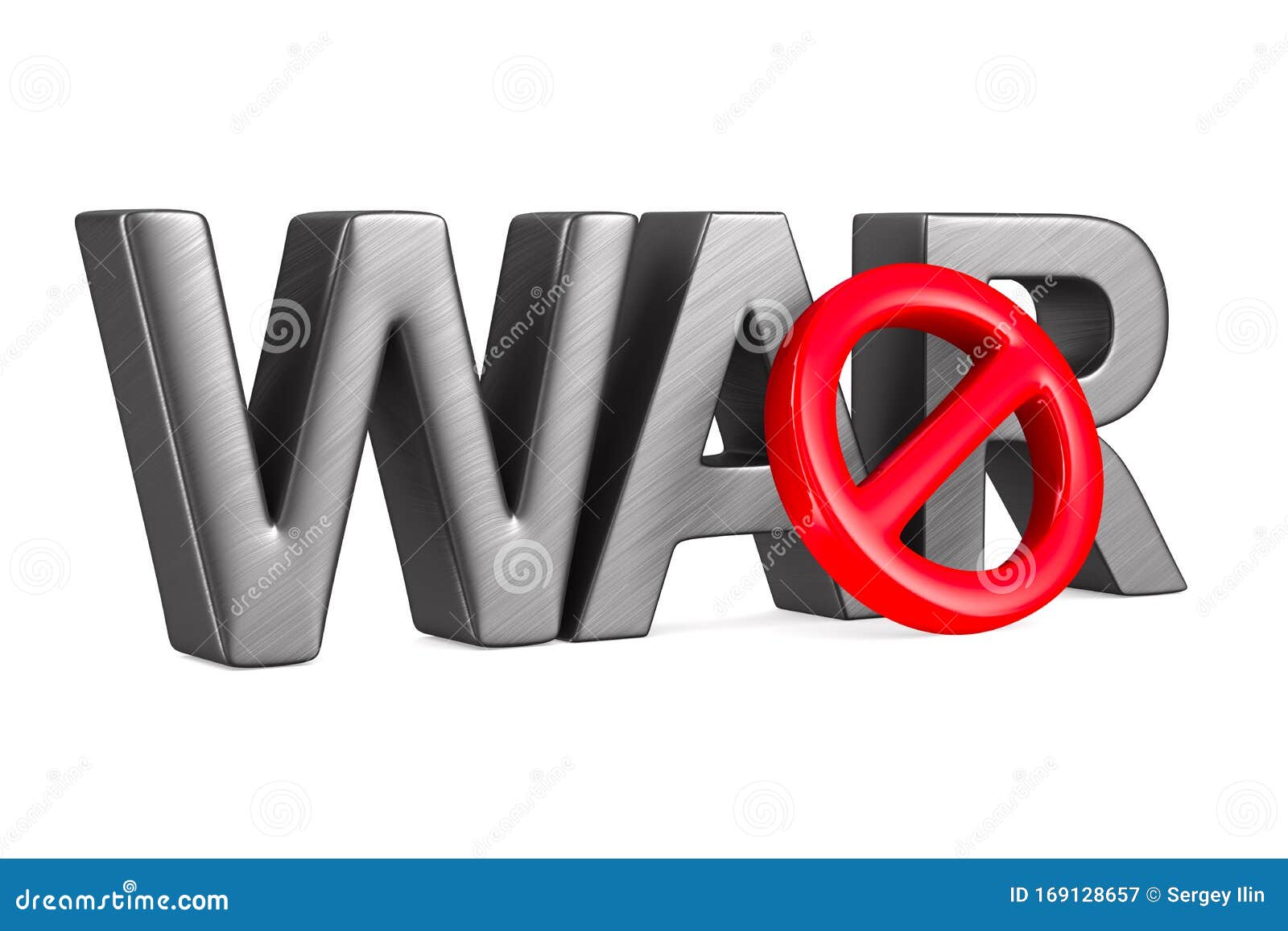 Stop War on White Background. Isolated 3d Illustration Stock ...